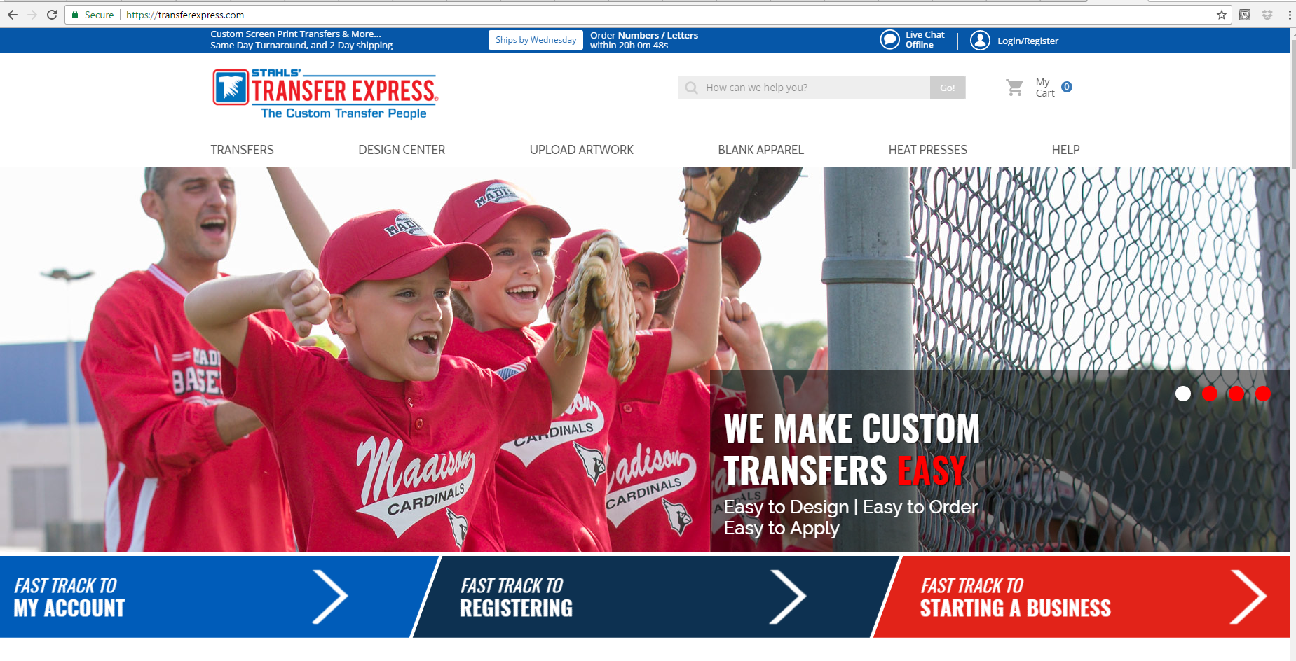 Order Custom Transfers from Your Phone